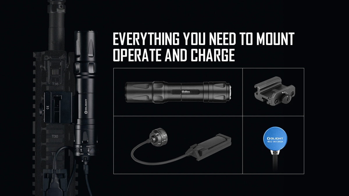 Olight Odin 2000 Lumen Picatinny Rail Mounted Military Flash