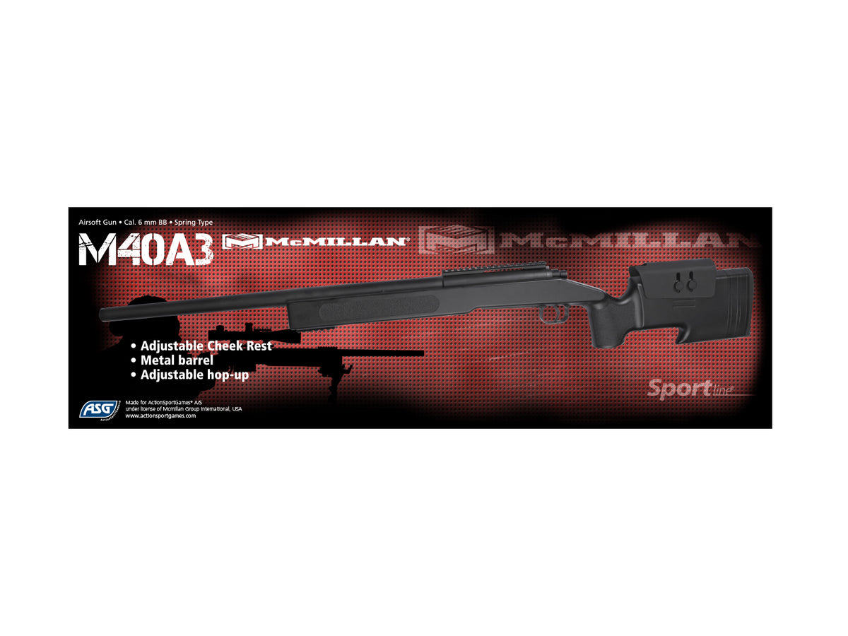 ASG McMillan M40A3 Spring Bolt Action Airsoft Sniper Rifle