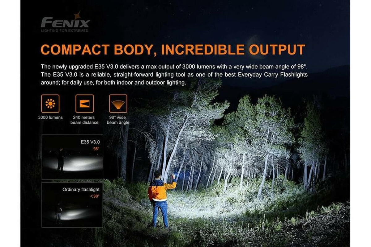 Fenix E35 V3.0 EDC Flashlight – 3000 Lumens by Fenix