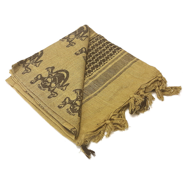 Condor 100% Cotton Tactical Shemagh – Tan/Black Skull