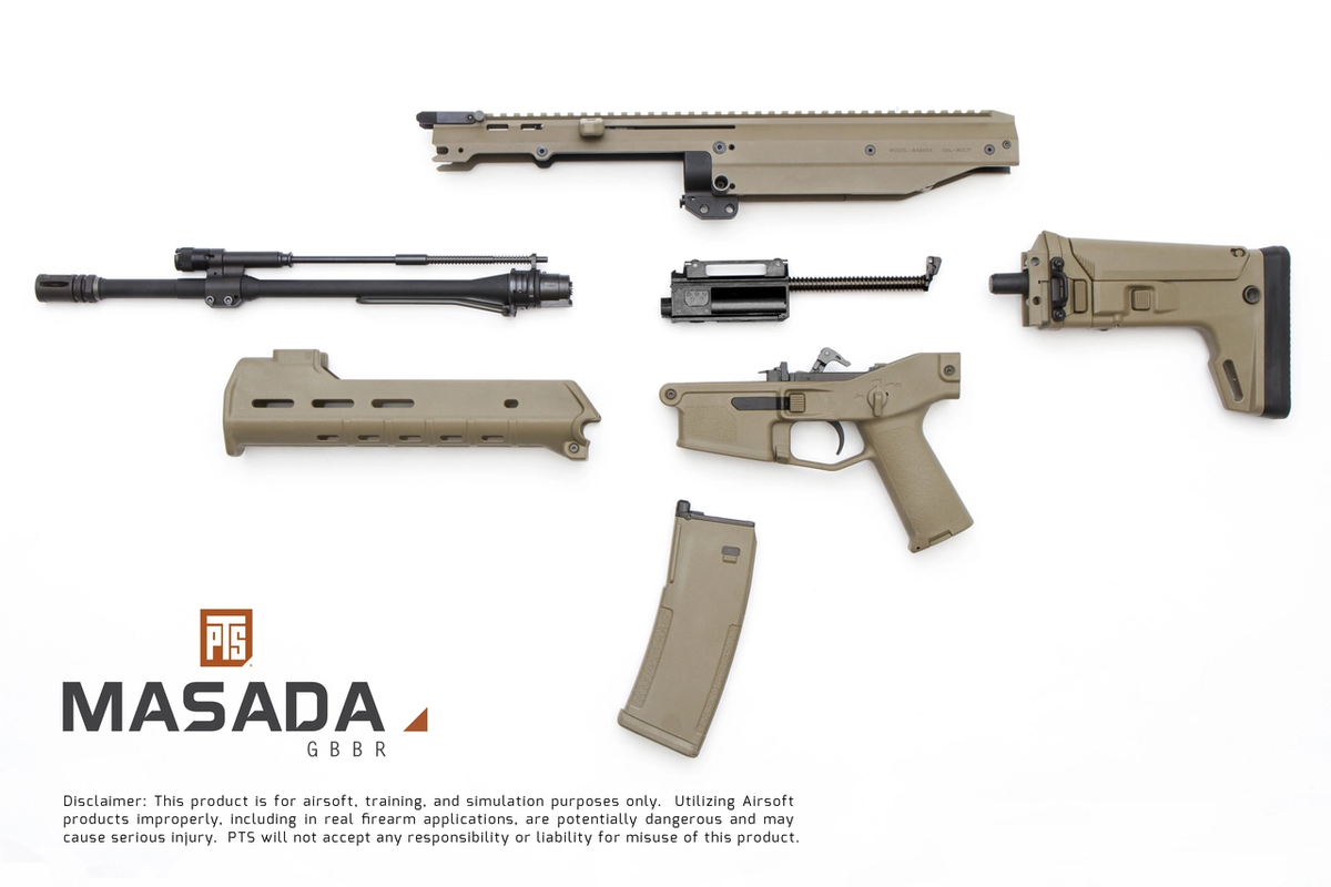 PTS Masada Gas Blowback Airsoft Rifle – Dark Earth by PTS Syn