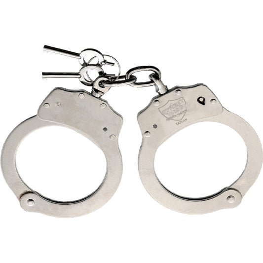 STW Nickel Plated Steel Handcuffs – Double Lock by Street Wis